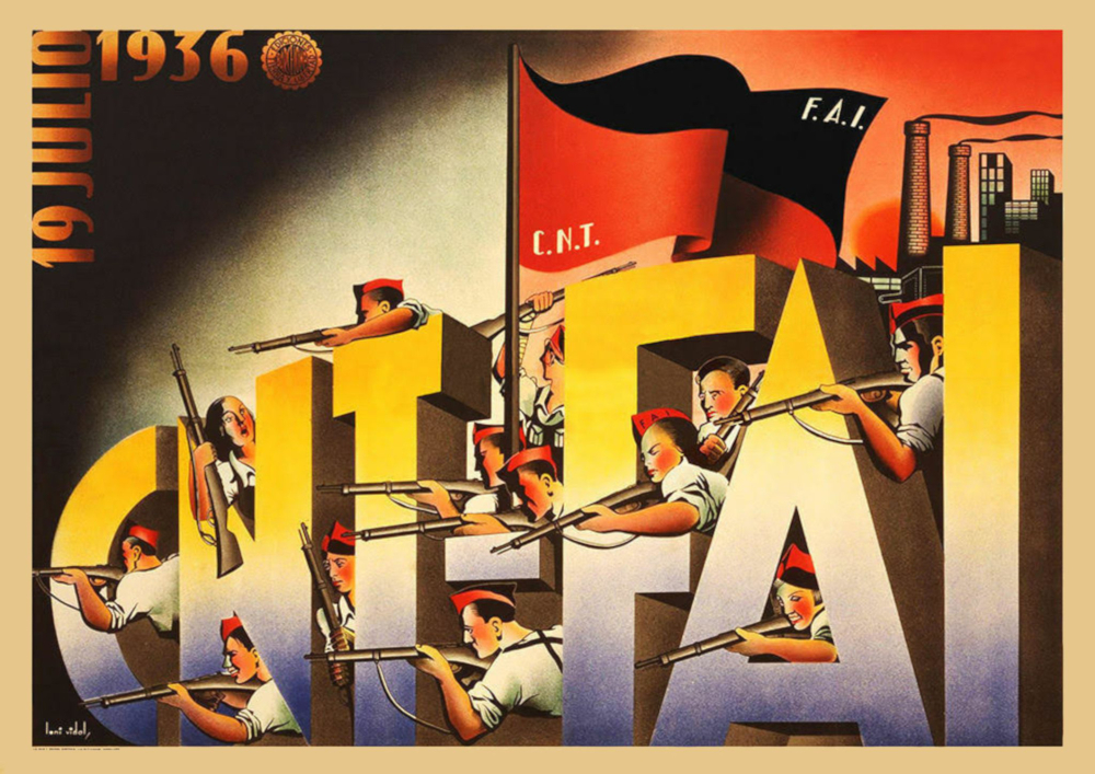 Poster - La Barricada CNT-FAI (block letters)