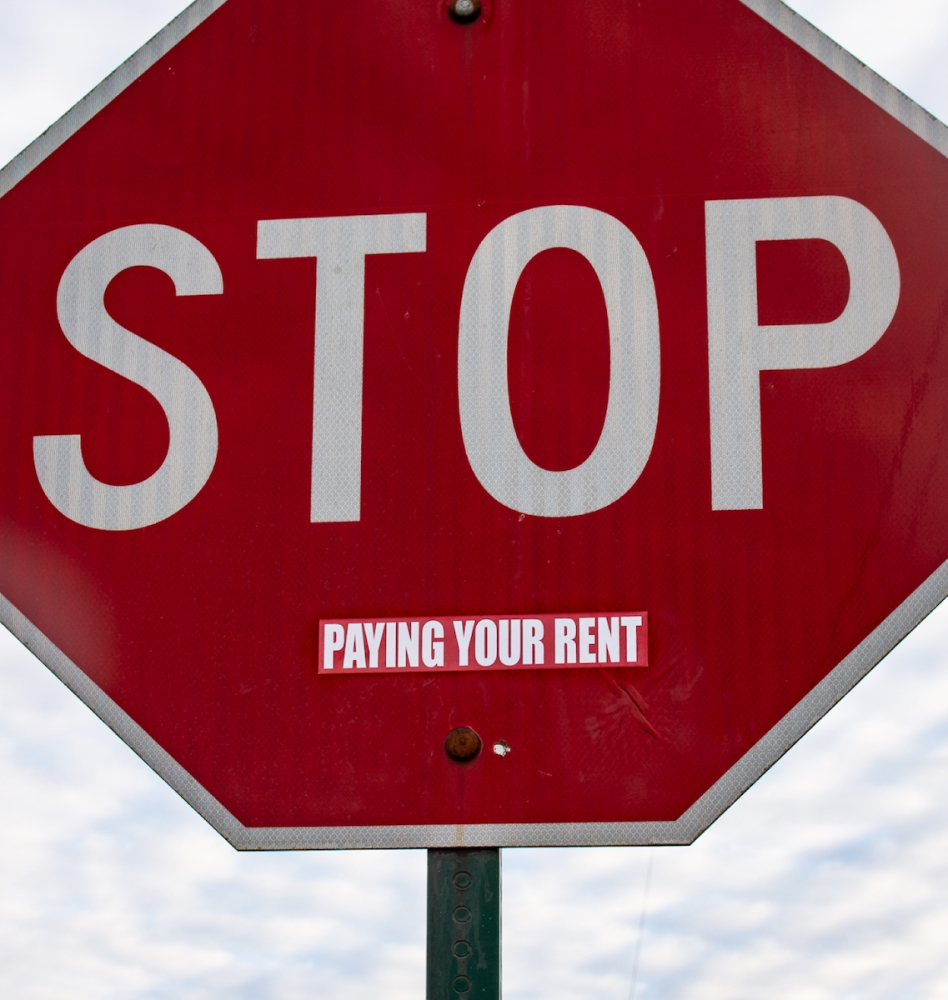 Stop Paying Your Rent Stop Sign Sticker