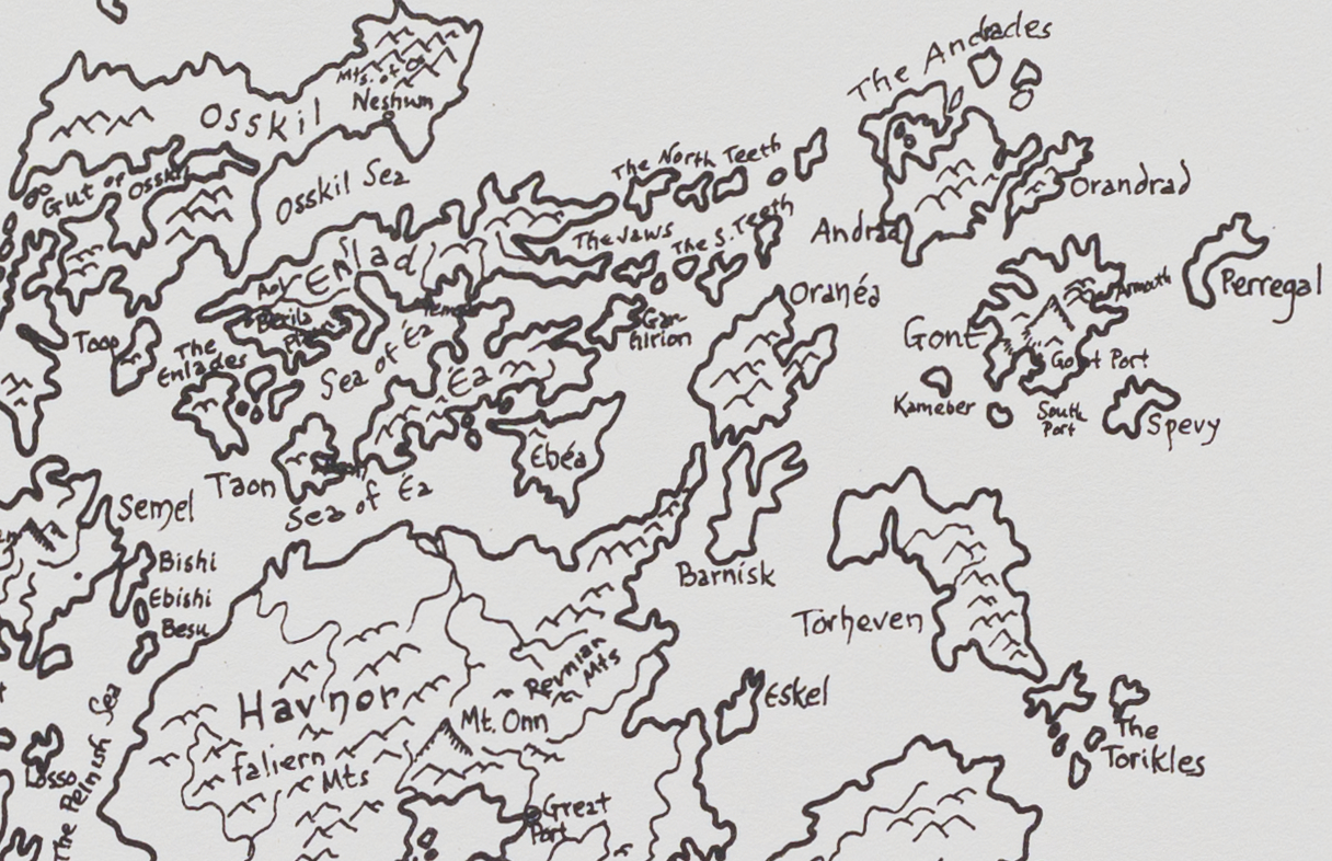 Limited Edition Black & White Print of Ursula K. Le Guin's Earthsea