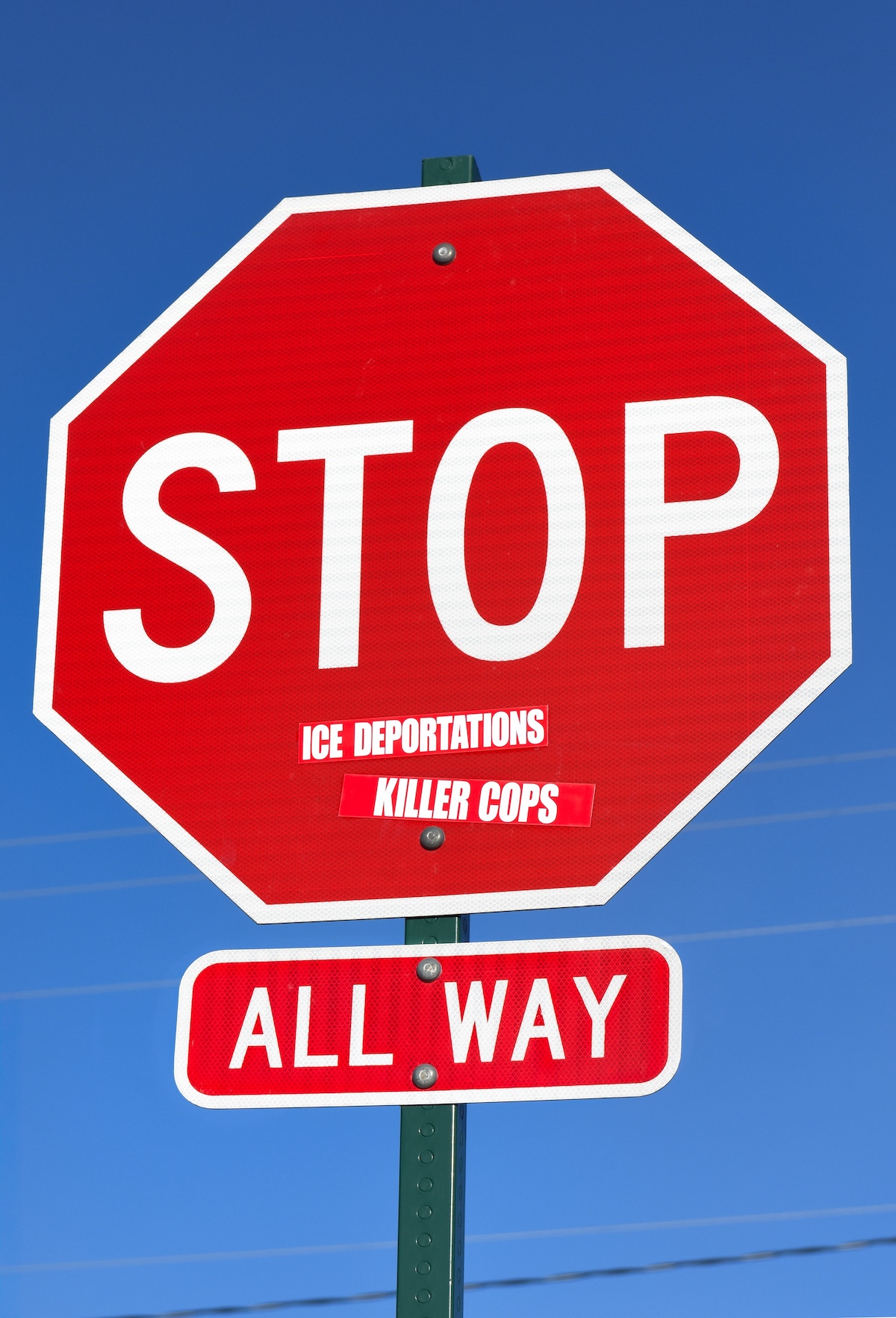 Stop Killer Cops Stop Sign Sticker