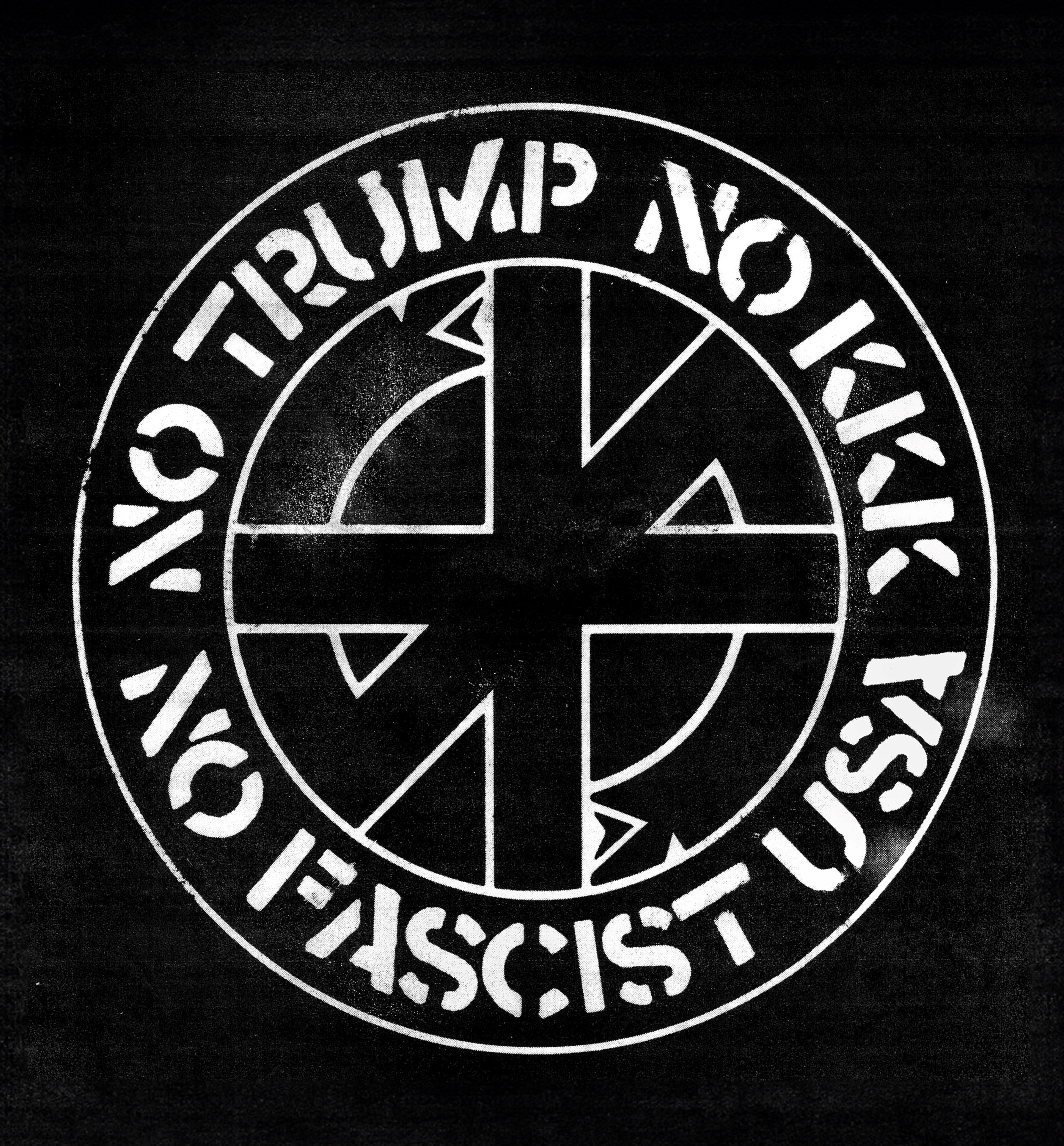 Crass Logo X No Trump, No KKK, No Fascist USA T-Shirt